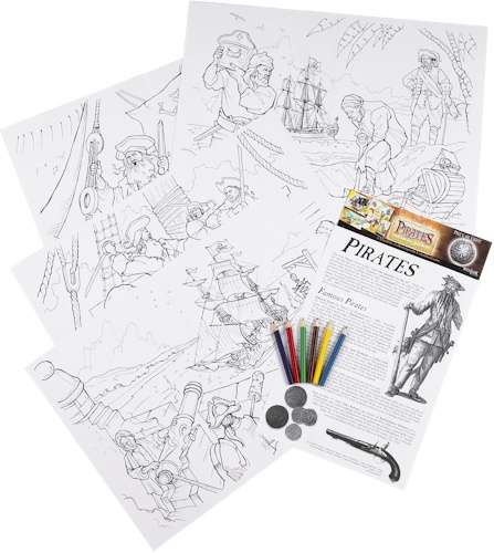 Pirate Educational Colouring Posters – Museum Gift Shop